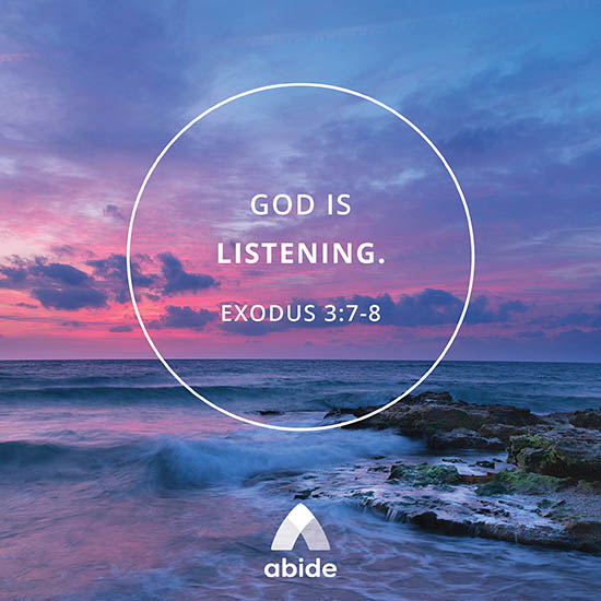 God Hears Your Cries Exodus 3 7 8 Abide