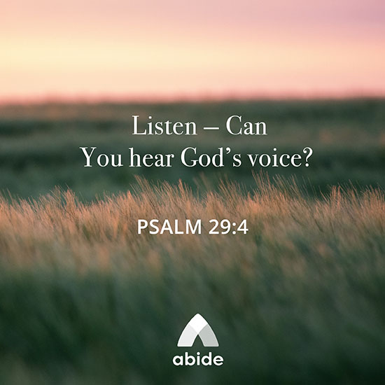 The Voice of the Lord - Psalm 29:4 | Abide